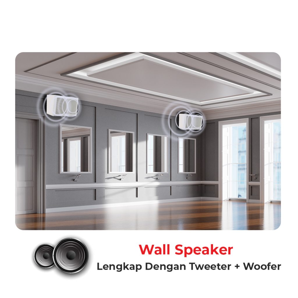 Polytron Wall Speaker Two-way Low Impedance Box Speaker Dinding PPB ...