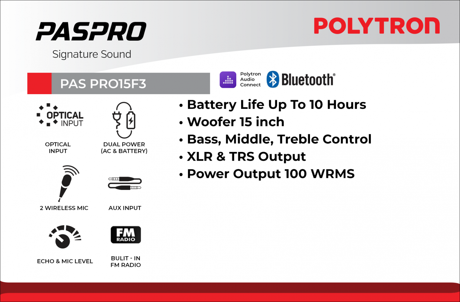 TKDR PAS PRO 15F3 - Polytron Official