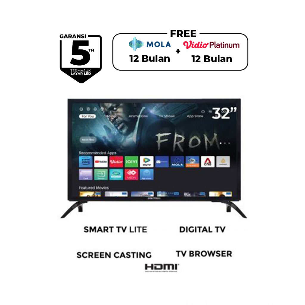 POLYTRON SMART LITE DIGITAL TV 32" PLD 32CV1869 - Polytron Official