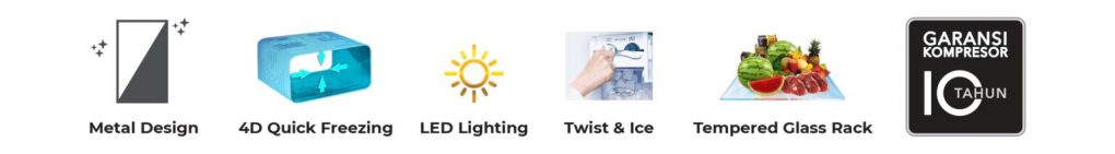 Kulkas Polytron PRB 219B - Kulkas Polytron 2 Pintu Metallic