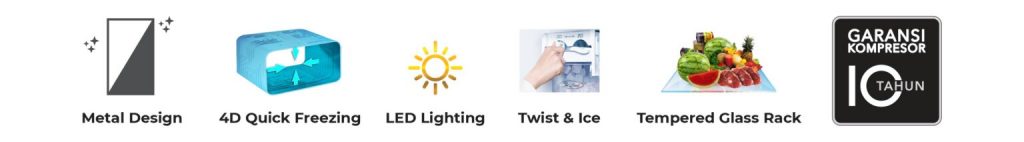 Kulkas 2 Pintu PRB 217LB - 210 Liter - Polytron Indonesia