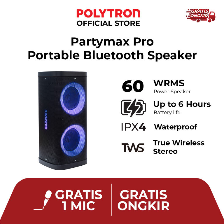 Speaker Party Bluetooth PPS PRO7M22 - Polytron Indonesia