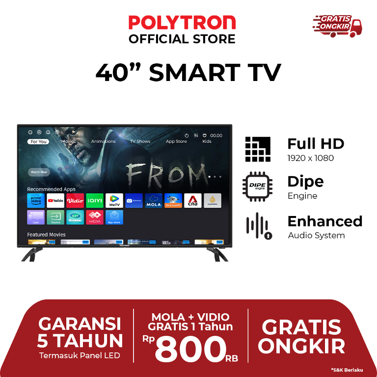 Smart Digital TV Polytron PLD 32CV1869 - Hiburan Tanpa Batas