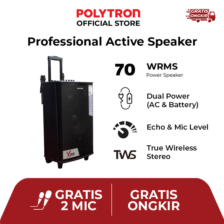 Polytron PAS Pro 12F7 - Speaker Portabel Profesional 12 Inch