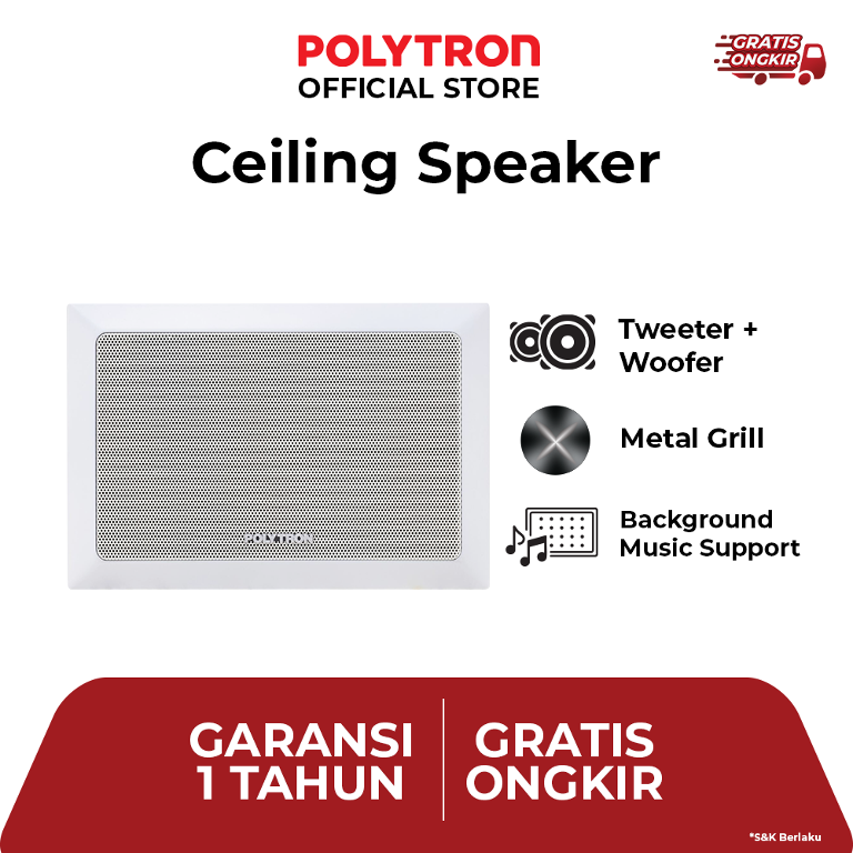 Speaker PPB C05A6 - Speaker Ceiling Two-Way Polytron