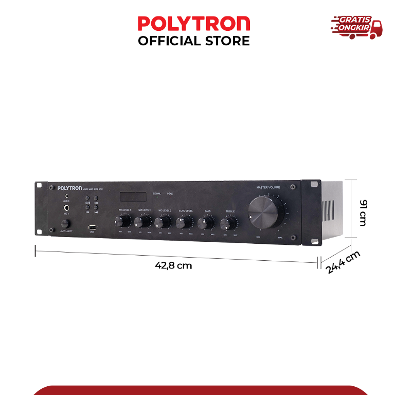 Polytron Mixer Amplifier Dual function High and Low Impedance 30 Watt ...
