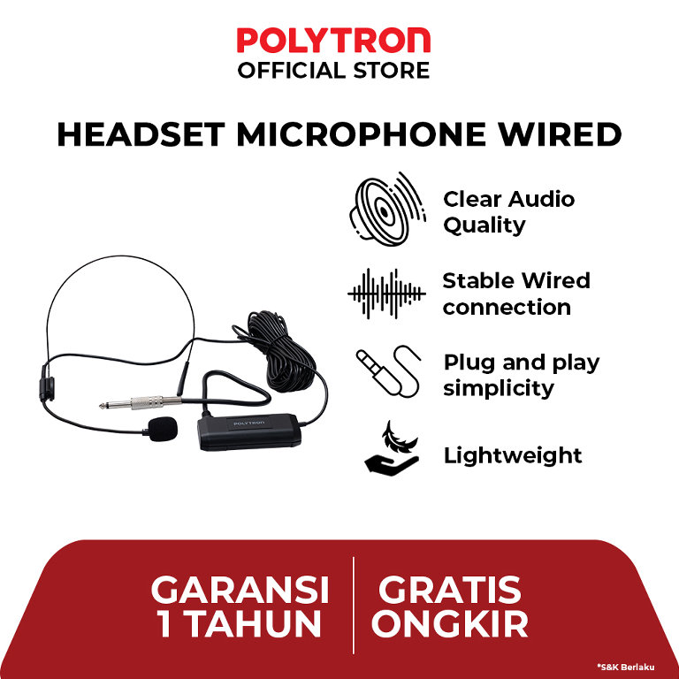 Polytron Mikrofon Imam Masjid - Headset Microphone PYM CMC1