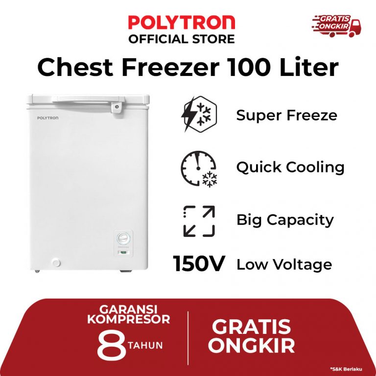 Chest Freezer 100 Liter PCF 118 - Polytron Indonesia